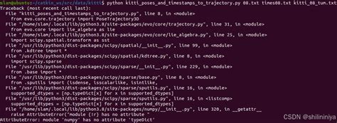 进行evo评估的时候出现的一些问题解决importerror Matplotlib Requires Numpy120 You Csdn博客