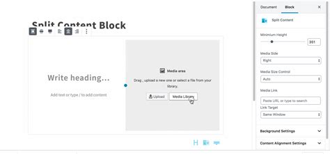 split content block kadence wp documentation