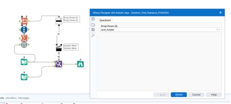 solved how to set dynamic field to be replaced and found alteryx