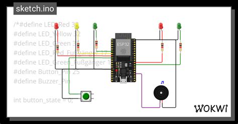 Ampelsteuerung Wokwi ESP32 STM32 Arduino Simulator