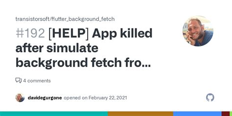 [help] app killed after simulate background fetch from xcode · issue