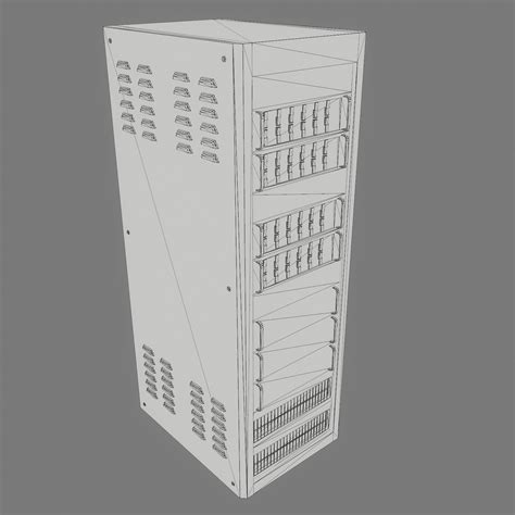 3d Model Of Server Asset Polys