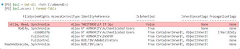 how to use get acl and set acl cmdlets when managing ntfs permissions