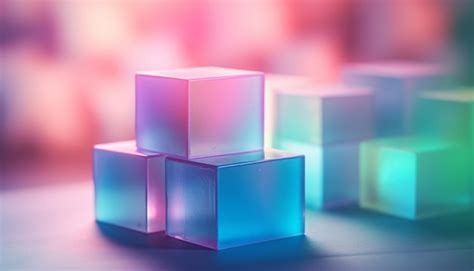 Premium AI Image Futuristic Cube Shapes Reflect Success In Digitally Generated Business