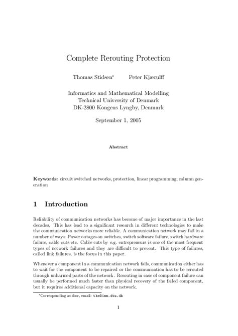 pdf complete rerouting protection