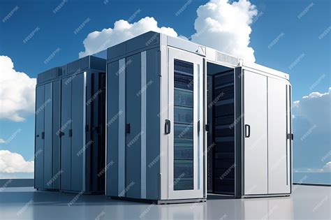 Premium Ai Image Modern Datacenter Cloud Computing 3d Rendering