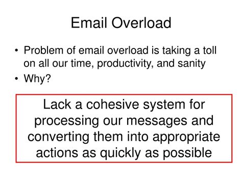 Ppt Inbox Zero Managing Email Overload With Action Based Email