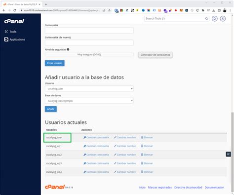 Cómo crear una base de datos MySQL MariaDB en cPanel