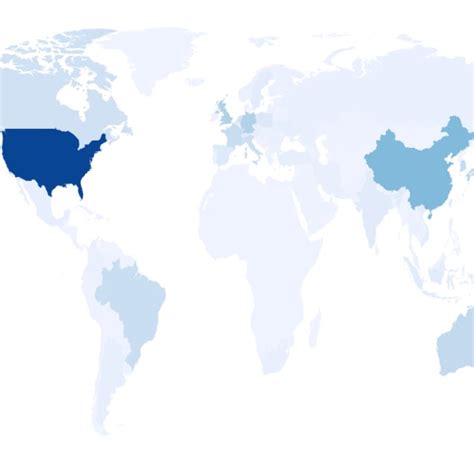 geographical distribution of responsive ipv4 addresses per country
