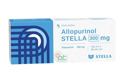Thuốc Allopurinol Stella 300mg Giảm Acid Uric điều Trị Gout Hộp 100 Viên