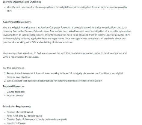 Solved Learning Objectives And Outcomes Isp Identify Best
