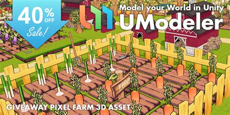 umodeler for unity offers 40 discount and new 3d pixel asset package