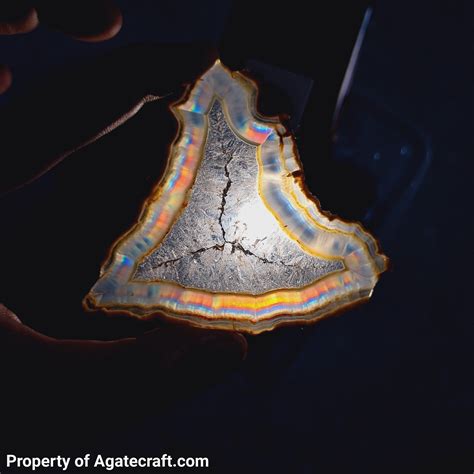 Incredible Iris Agate Slice Rare Collection Of Indonesia Rainbow Iri