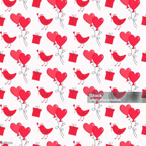 발렌타인 데이에 대한 새 풍선 및 선물 빨간색과 분홍색으로 일러스트레이션 귀여운에 대한 스톡 벡터 아트 및 기타 이미지 귀여운 그래픽 프린트 낮 Istock