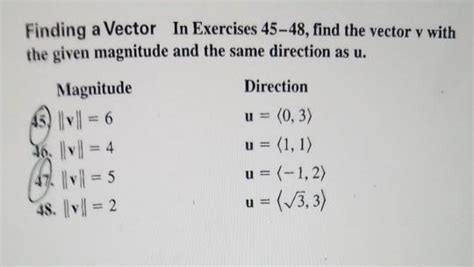 Solved Finding A Vector In Exercises Find The Vector Chegg