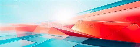 Minimalistic Background With Intersecting Shapes And A Vibrant Color Palette Stock Illustration