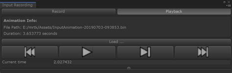 Input Animation Recording Mixed Reality Toolkit Documentation