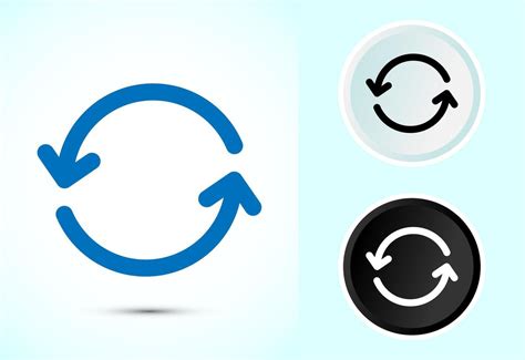 Sync Processing Icon Design Synchronization Reset Icon Color Black And White 59042414 Vector