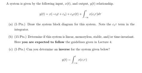 solved a system is given by the following input v t and