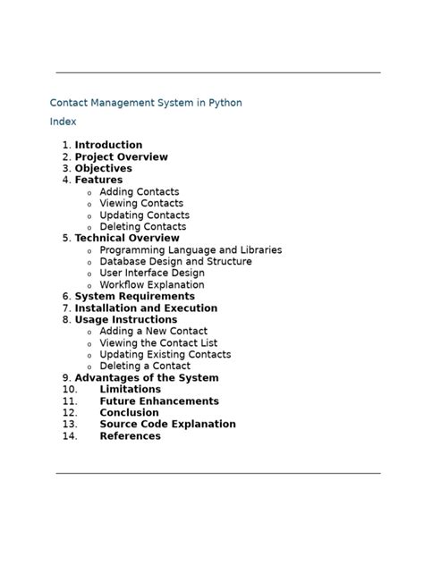 Contact Management System Pdf Databases Graphical User Interfaces
