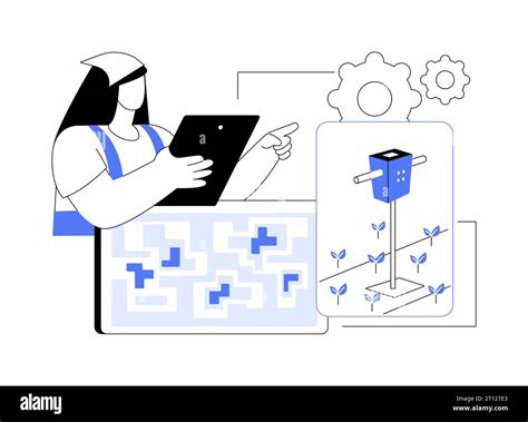 Compaction Profile Sensing Isolated Cartoon Vector Illustrations Stock