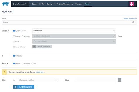 kubernetes alerting kubernetes operations rancher