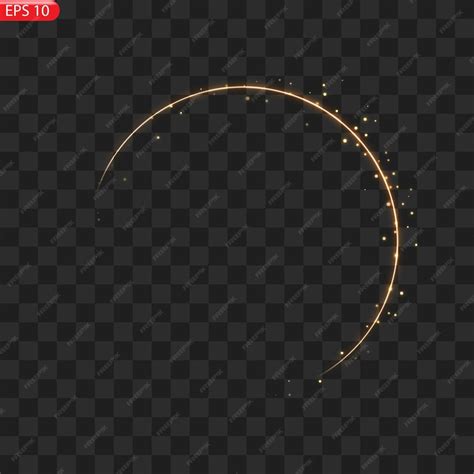 Premium Vector Gold Circles Frame With Glitter Light Effect A Golden