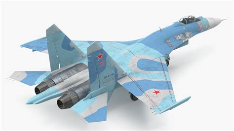 러시아 제트 비행기 Sukhoi Su 27 Flanker Rigged 3d 모델 169 Max Free3d
