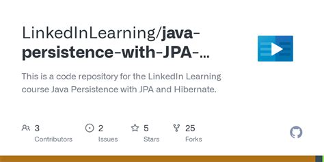 Github Linkedinlearningjava Persistence With Jpa Hibernate5905747