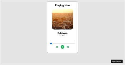 React Music Player Codesandbox