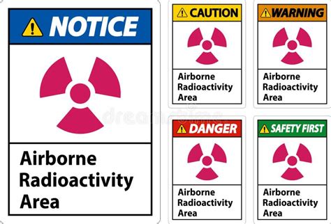 Airborne Radioactivity Area Symbol Sign On White Background Stock