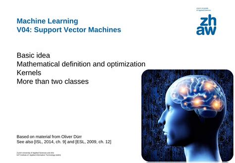 Pdf Machine Learning V04 Support Vector Machines · Machine Learning