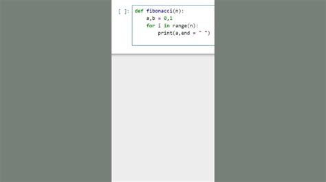 Generate Fibonacci Sequence In Python Python Fibonacci Shorts Youtube