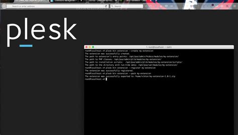 Create Plesk Extension Via Command Line