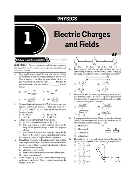 Electric Charges And Fields Pdf
