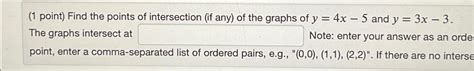 solved find the points of intersection if any ﻿of the