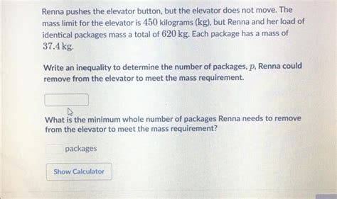 Solved Renna Pushes The Elevator Button But The Elevator