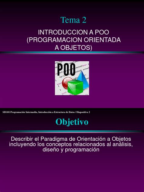 02 B Principios Programación Orientada A Objetos Poo Pdf