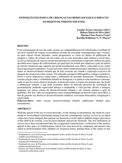 Artigo De Metodologia Finalizado Pdf Pedofilia Família