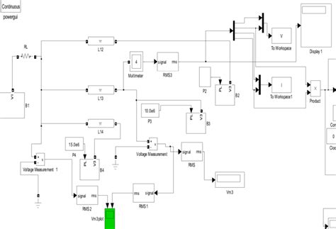 scheme of a section of ph power distribution network in matlab simulink