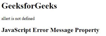 javascript Error message用法及代码示例 纯净天空