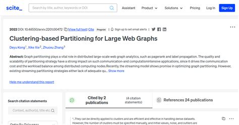 Clustering Based Partitioning For Large Web Graphs