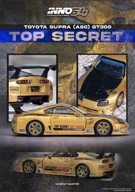 Inno64 Top Secret Toyota Supra Gt300 Brans Diecast