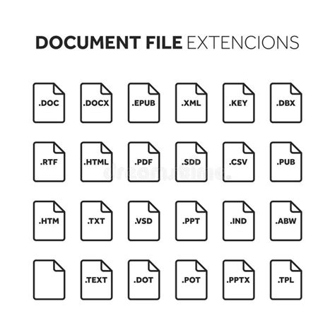 Lineoutline Flat Style Icon Set Source Code Programming File Type