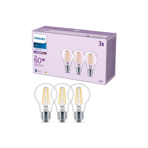 Philips Led Lampe E27 7w 850lm 4 000k Klar 3er Lampenwelt At