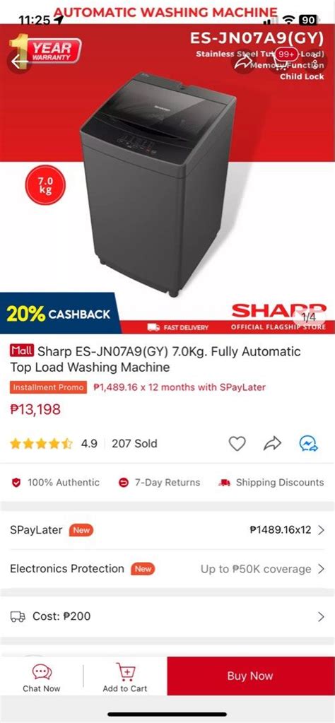 Sharp Automatic Washing Machine 70kg Tv And Home Appliances Washing