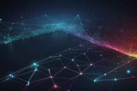 Premium Photo Abstract Geometric Network Technology Background
