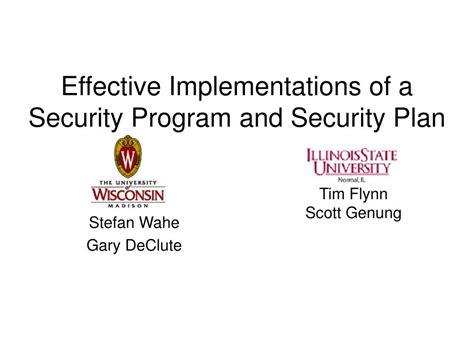 ppt effective implementations of a security program and security plan powerpoint presentation