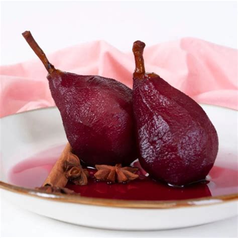 Poached Raspberry Pears Lamberts Fresh Produce
