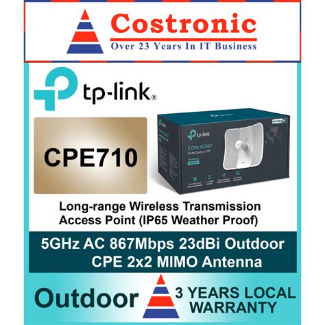 Tp Link Cpe710 5ghz Ac 867mbps 23dbi Outdoor Cpe Access Point 3 Years Local Warranty From Ban